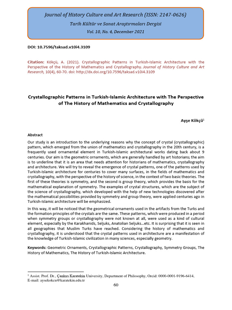 Crystallographic Patterns in Turkish Isl | PDF | Group (Mathematics ...