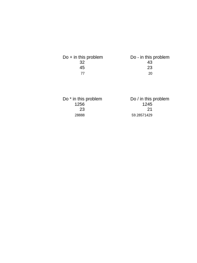 Formula Using Arithmetic Symbols | PDF