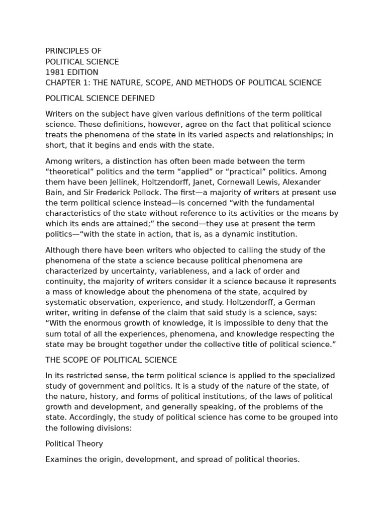 Understanding Political Science Basics | PDF | Political Science | Science