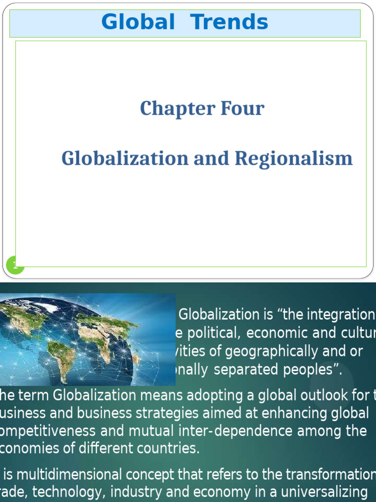 Globalization: Trends and Perspectives | PDF | Globalization | Regional ...