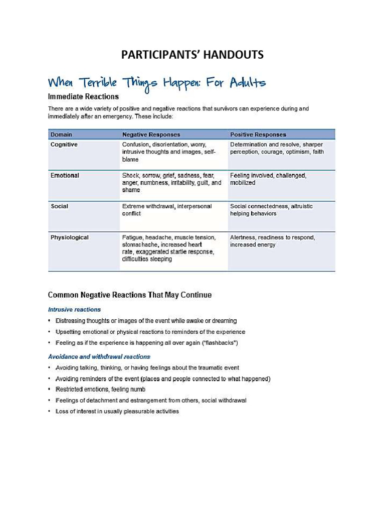 Handout Participants | PDF