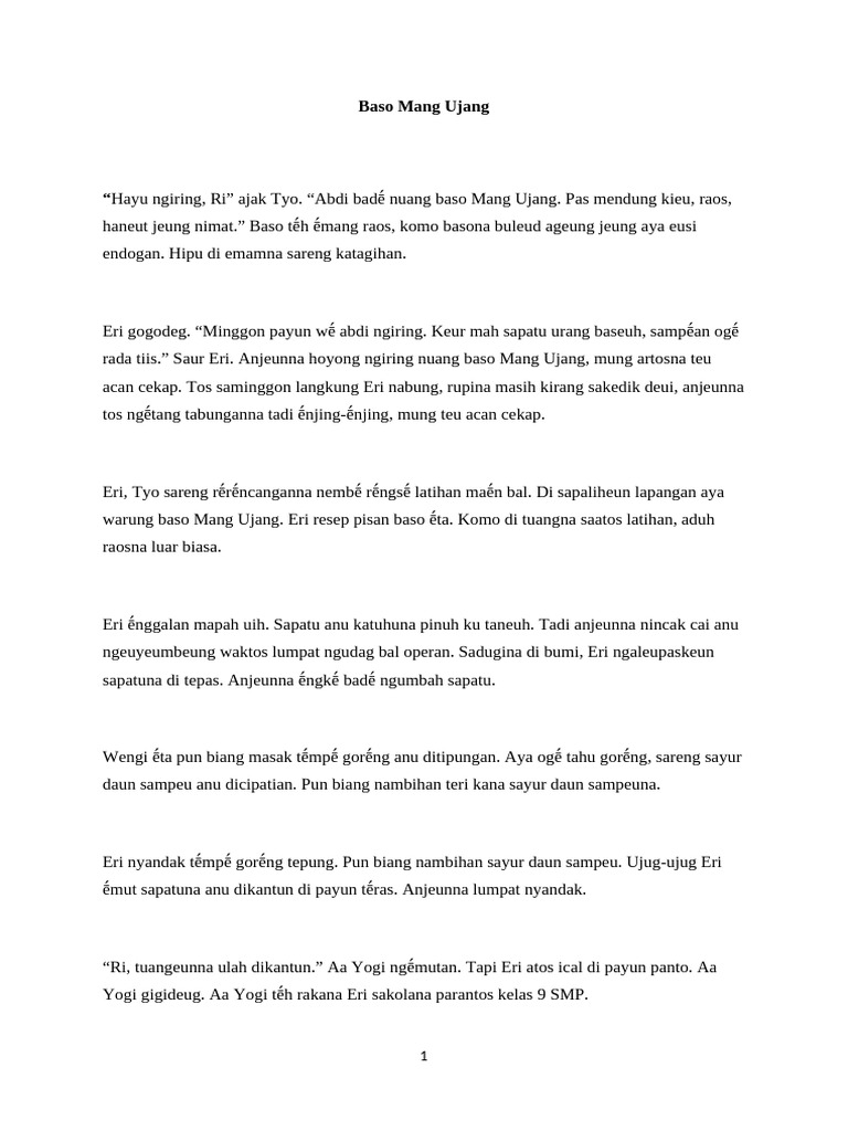 Baso Mang Ujang | PDF