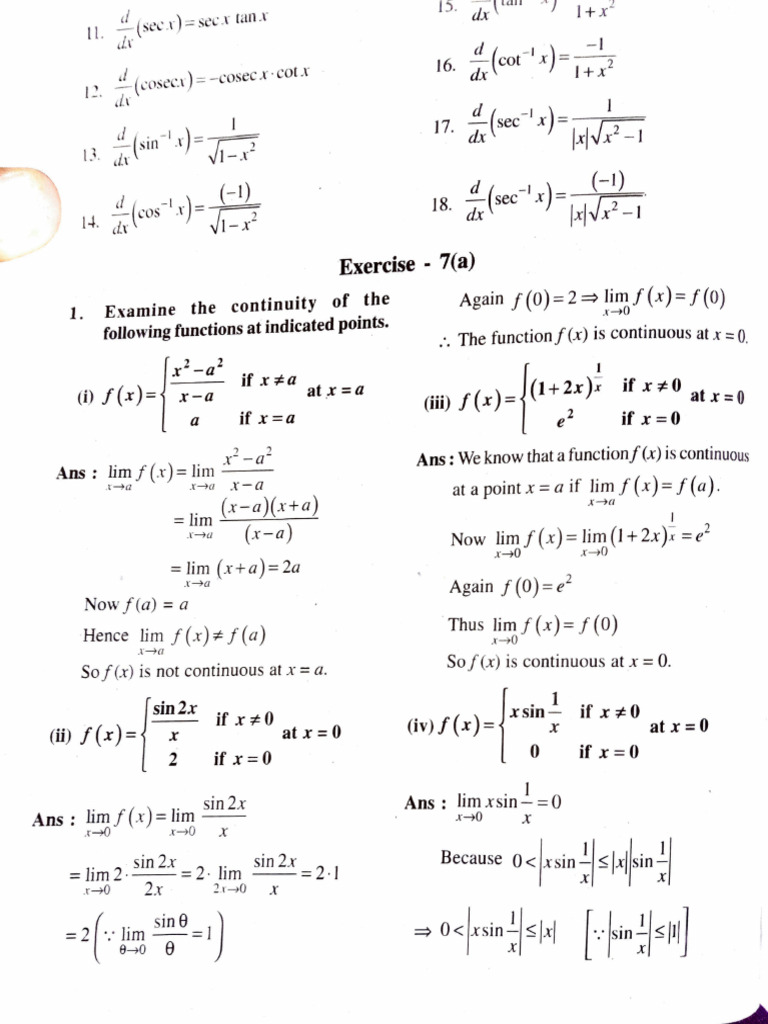 7a..... Derivatives.. | PDF | Mathematics | Real Analysis