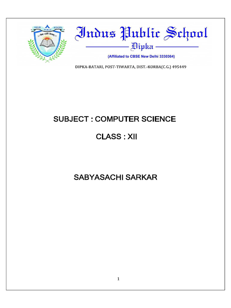 12 PracticalFile ComputerSc SSS | PDF
