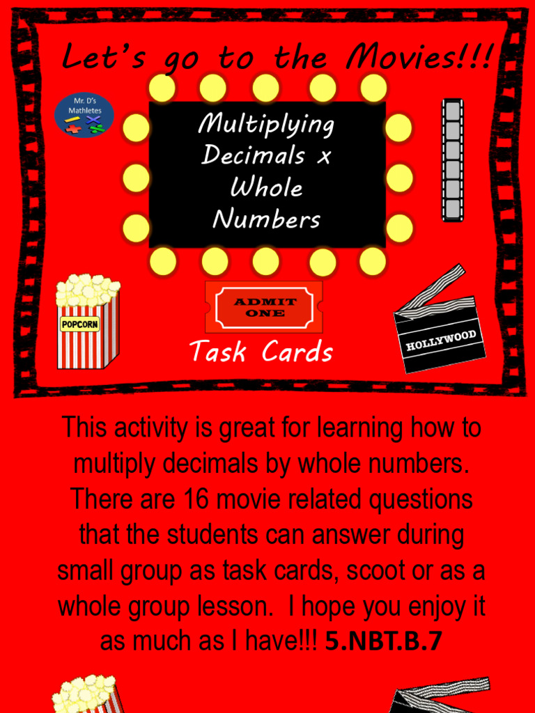 Movie-Themed Decimal Multiplication | PDF | Language Arts & Discipline ...