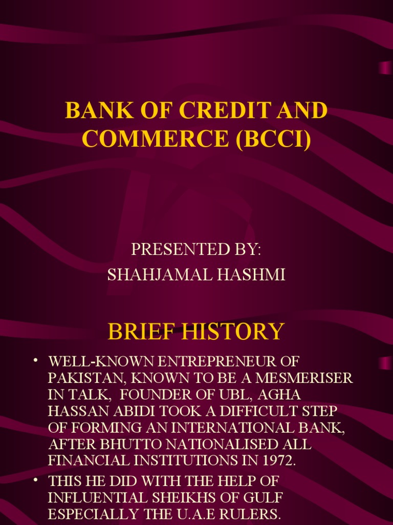 Bank of Credit and Commerce (Bcci) | Banks | Banking
