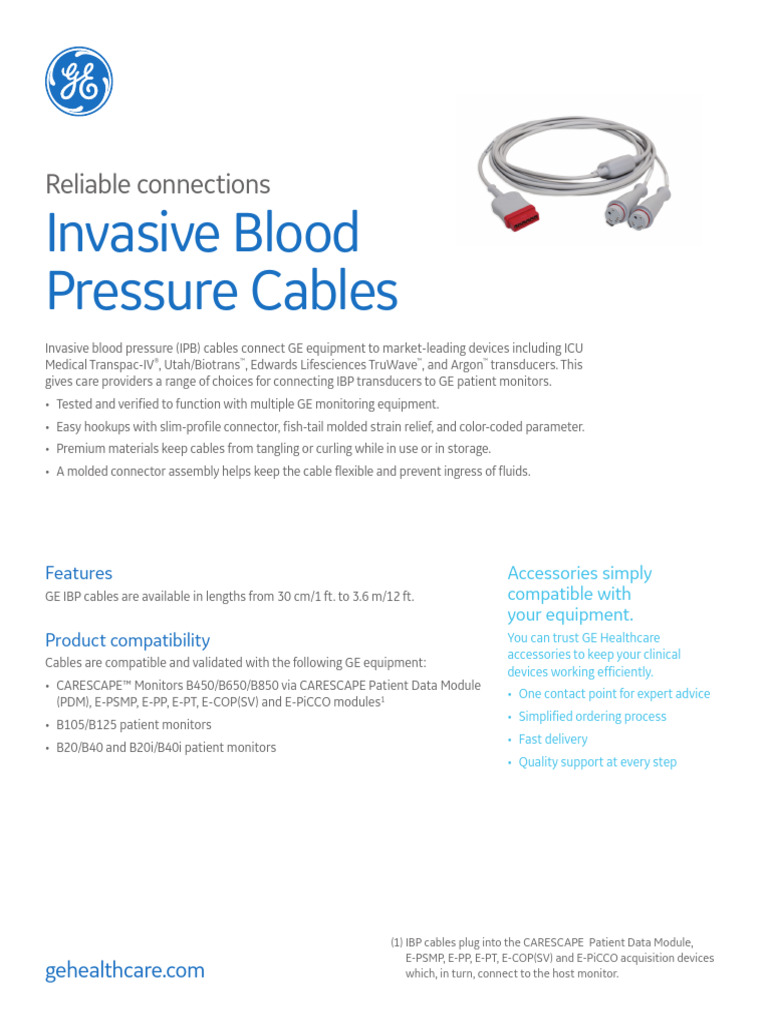 IBP Cables Spec Sheet - June 28 - DOC2145249 | PDF | General Electric