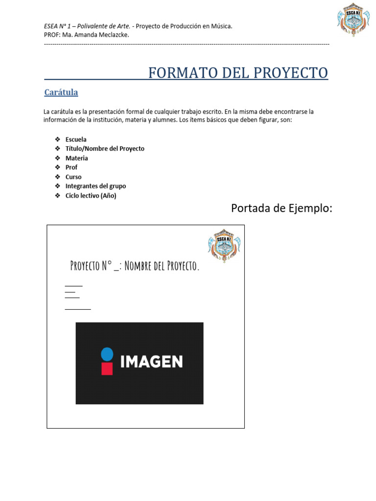 FORMATO Proyecto Escrito | PDF