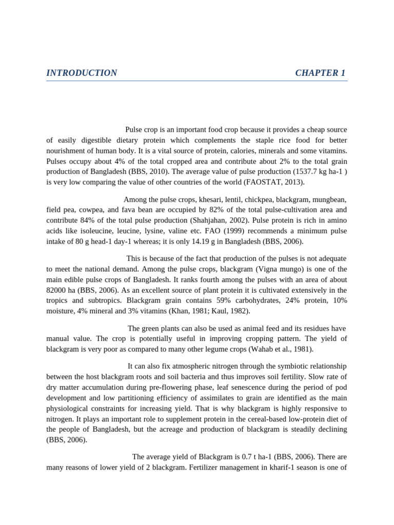 Introduction Black Gram | PDF | Legume | Fertilizer