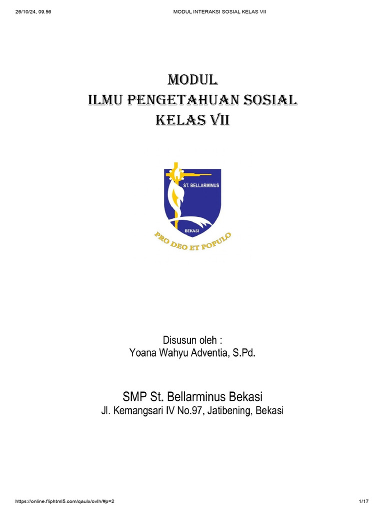 Modul Interaksi Sosial Kelas Vii | PDF | Seni