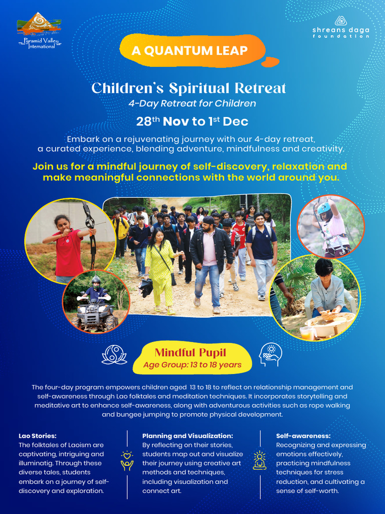 4-Day Spiritual Retreat for Teens | PDF | Mindfulness | Meditation