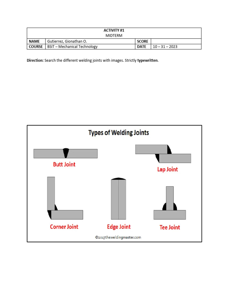 Gutierrez ACTIVITY-1 Midterm | PDF | Applied And Interdisciplinary Physics | Joining