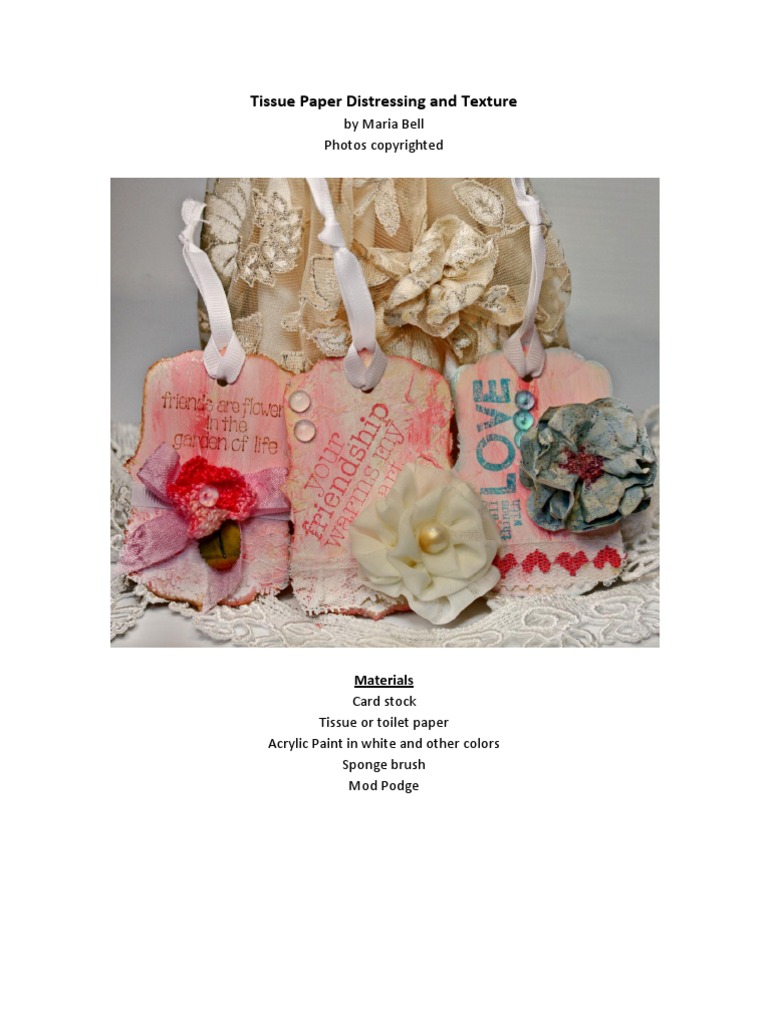 Tissue Paper Distressing and Texture | PDF
