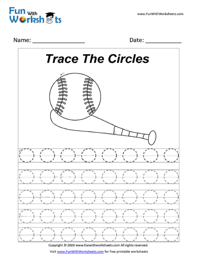 Circle Tracing Worksheets | PDF
