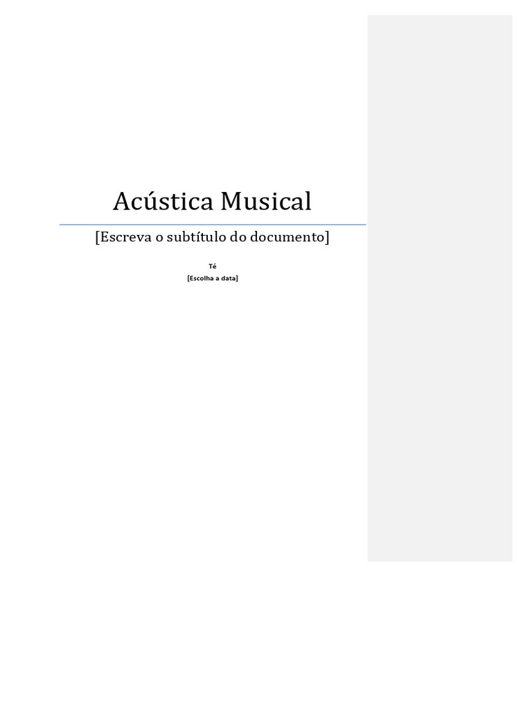 Acústica Musical - Apontamentos | PDF | Ondas | Oscilação