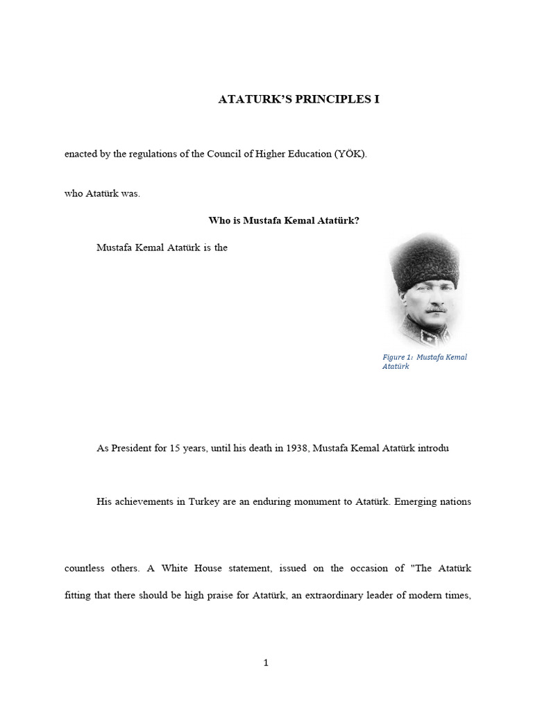 Atatürk's Principles and Turkish Revolution | PDF | Mustafa Kemal ...