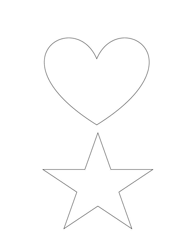 Plantilla de Corazón y Estrella | PDF
