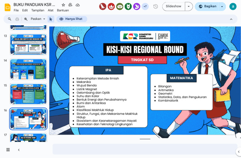 BUKU PANDUAN KSR 2024 - Google Slide | PDF