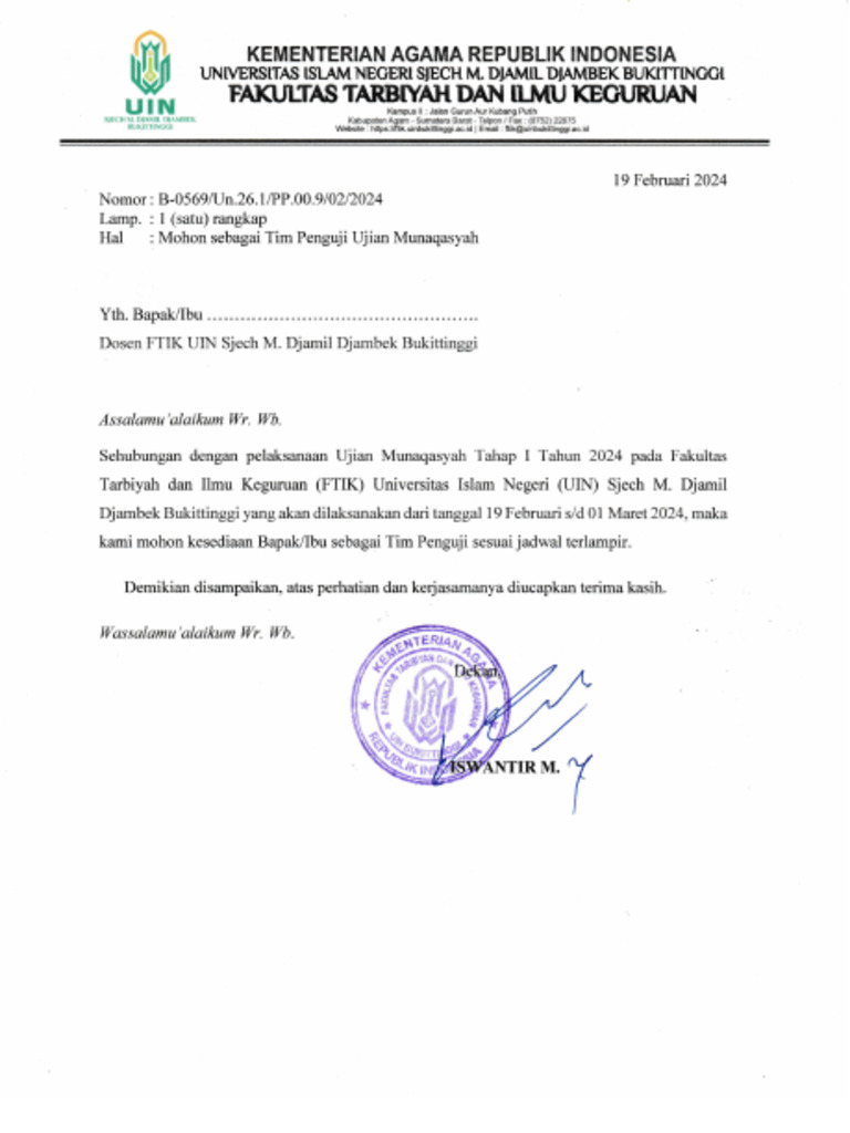 Jadwal Munaqasyah Pba Oke | PDF