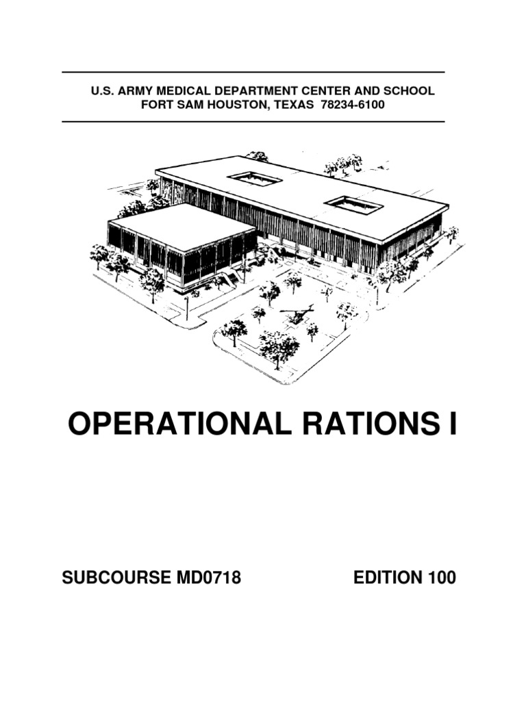 Army Operational Rations Guide | PDF | Foods | Food And Drink