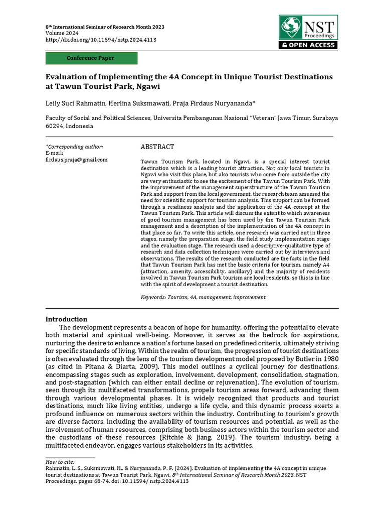 1158-Article Text-3561-1-10-20240515 | PDF | Tourism | Sustainability