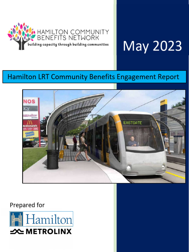 Hamilton LRT Community Benefits Report - 2023 - Final | PDF | Affordable Housing | Employment