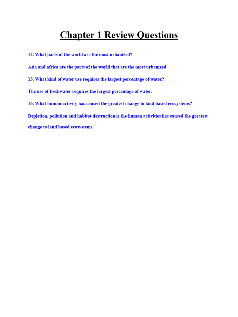 Chapter 1 Review Questions | PDF