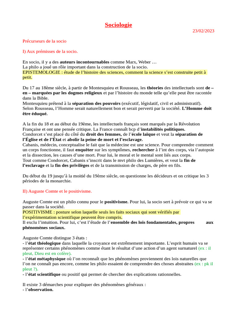 Cours 1 | PDF | Karl Marx | Bourgeoisie
