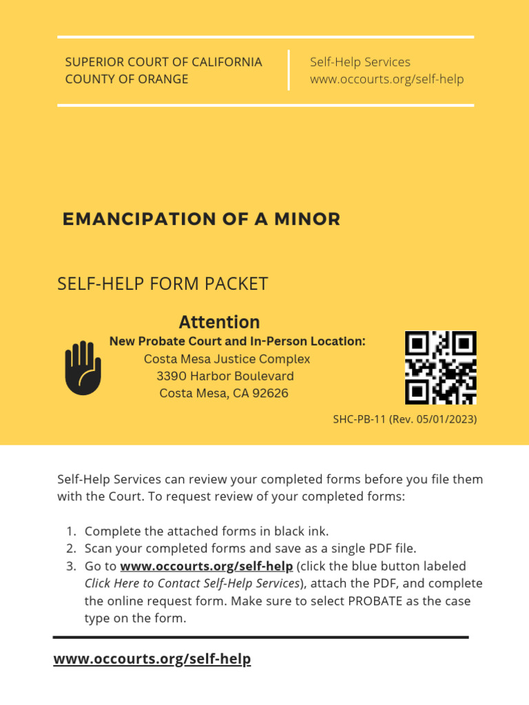 Emancipation Help Form | PDF | Legal Guardian | Informed Consent