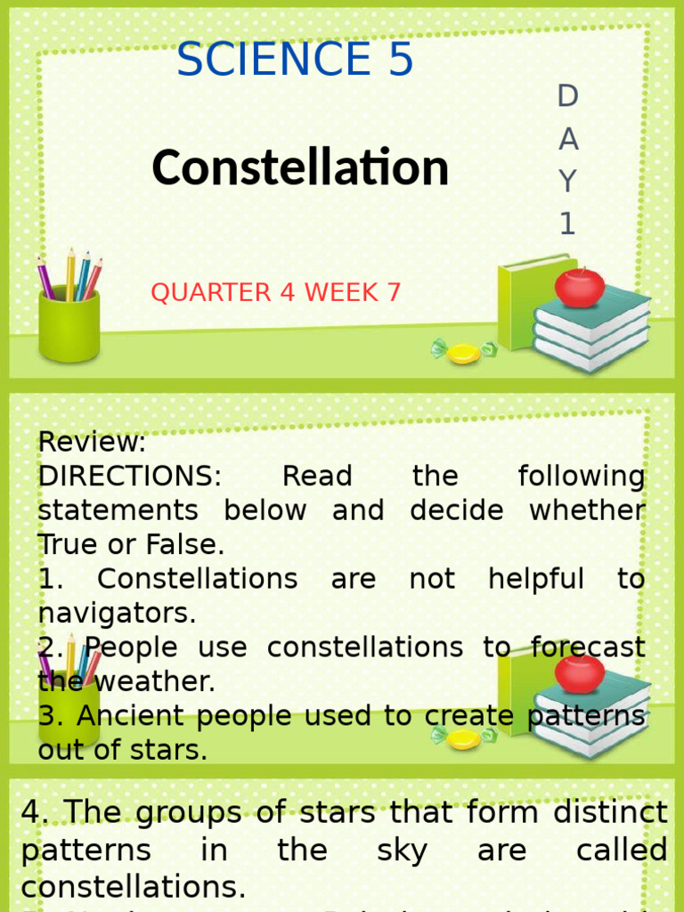 Q4 W7 Science 5 | PDF | Constellation | Stars
