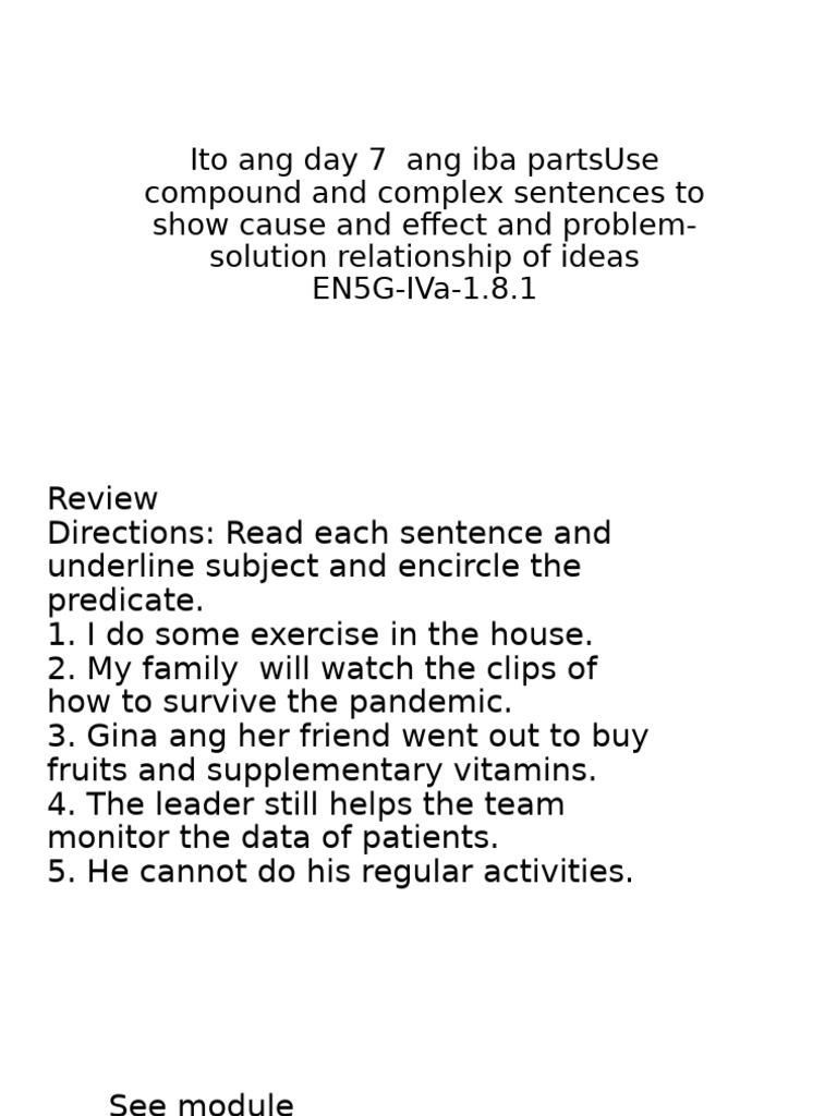English Day 7 | PDF | Clause | Sentence (Linguistics) English Day 7 | PDF | Clause | Sentence (Linguistics)