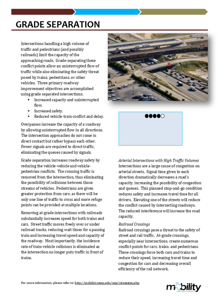 Grade Separation 4 PG | PDF | Intersection (Road) | Traffic