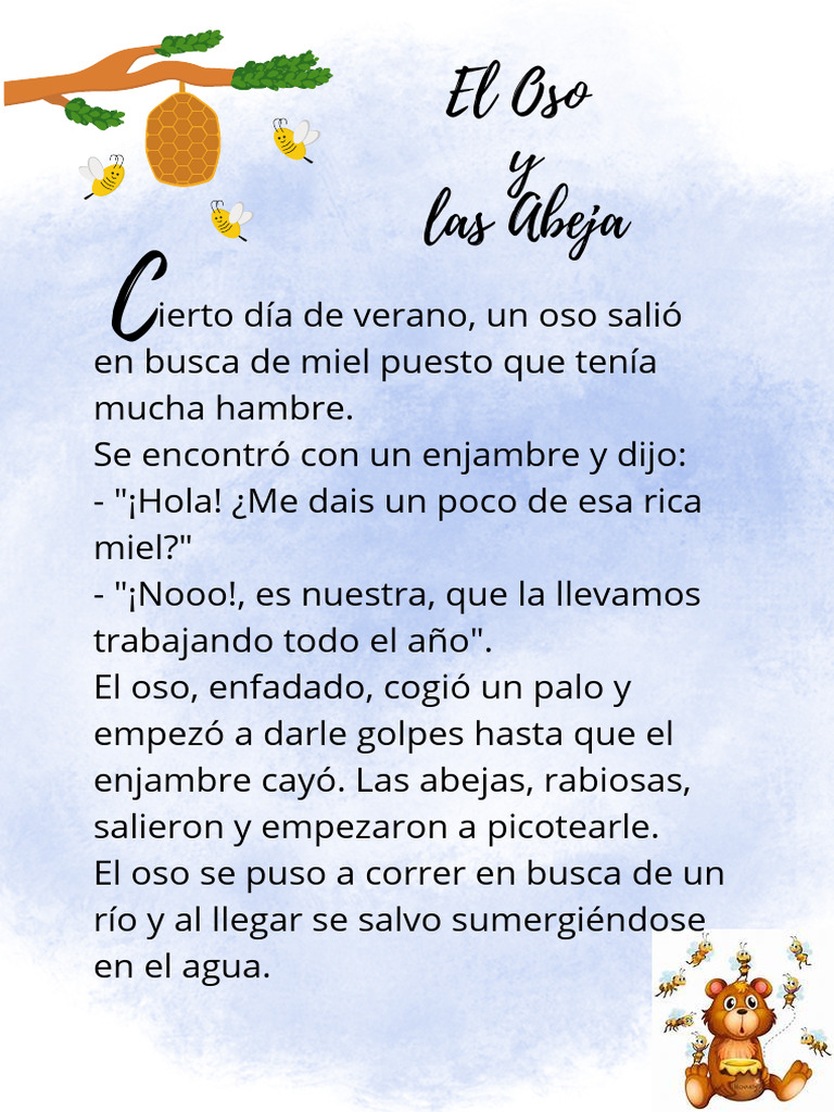El Oso y Las Abeja | PDF