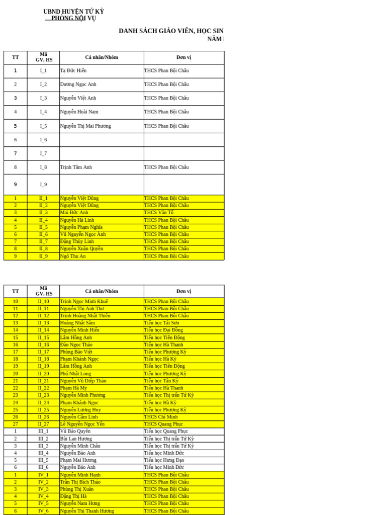 Danh Sach GV-HS Du Le Tuyen Duong - Khen Thuong 23-24 - Số Ghế Ngồi | PDF