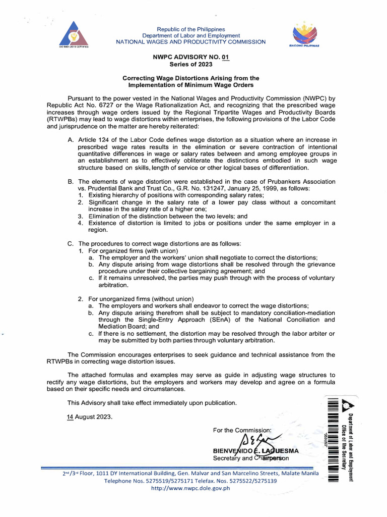 Wage Distortion Correction Guide | PDF | Salary | Wage