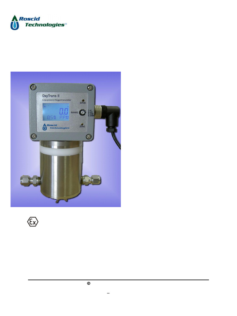 Product Manual OxyTrans II Eng ATEX Rev 5 | PDF | Electrical ...