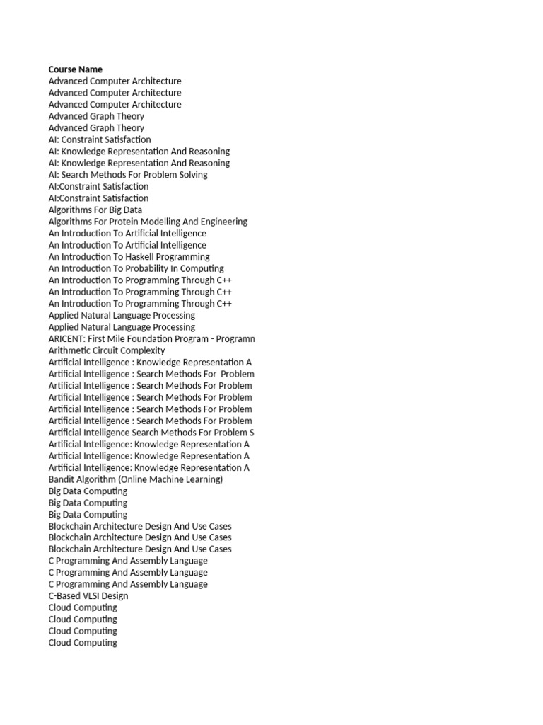 NOC Computer Science and Engineering | PDF | Artificial Intelligence | Intelligence (AI) & Semantics
