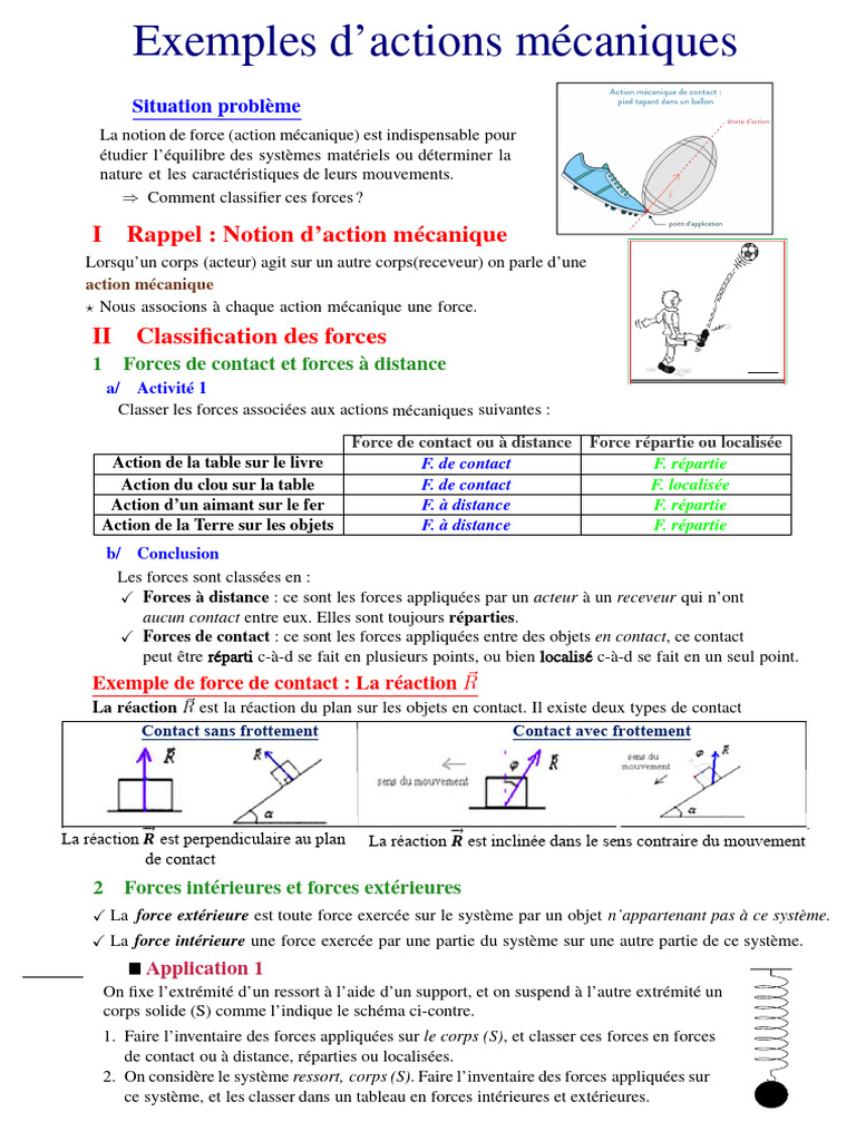 Classification des forces mécaniques | PDF | Pression | Obliger