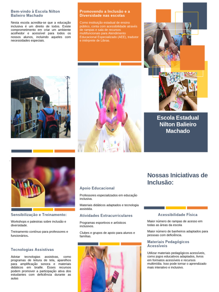 Folder - Iniciativas de Inclusão - Ana Mesquita Da Costa | PDF | Acessibilidade | Pedagogia