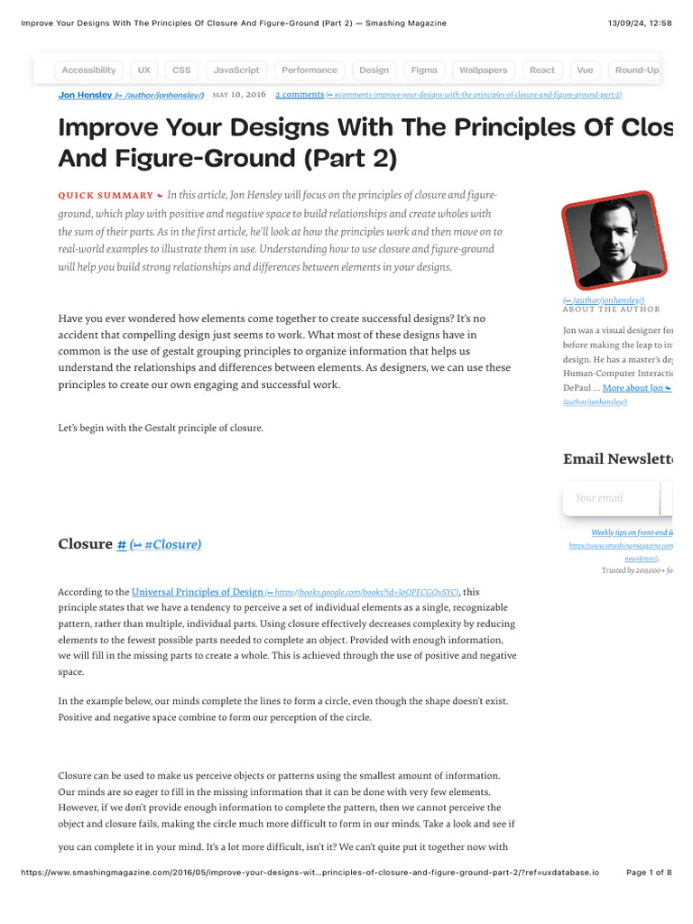Improve Your Designs With The Principles of Closure and Figure-Ground ...
