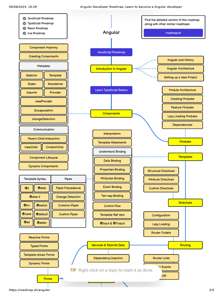 Angular Roadmap | PDF | Java Script | Library (Computing) Angular Roadmap | PDF | Java Script | Library (Computing)