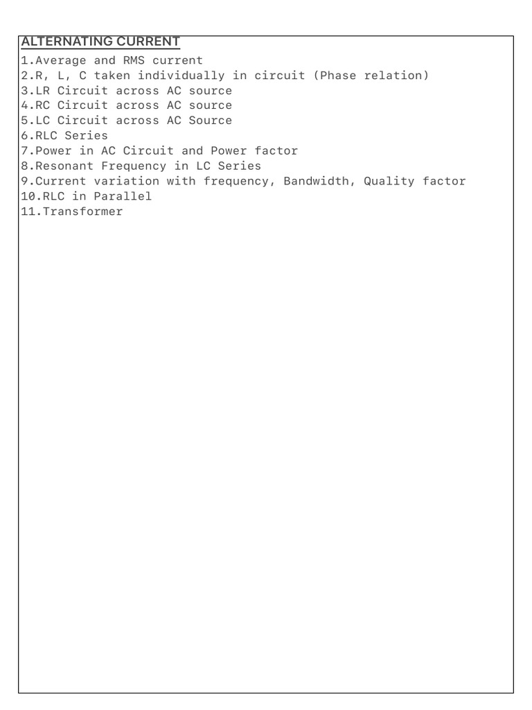 Alternating Current | PDF