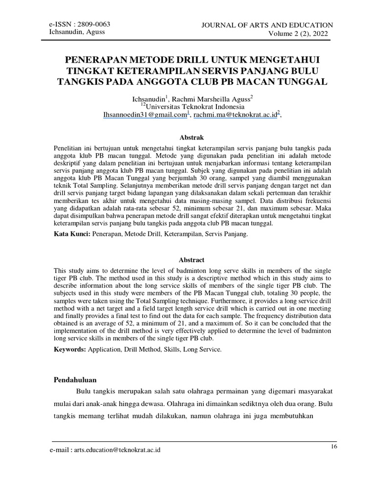Penerapan Metode Drill Untuk Mengetahui | PDF