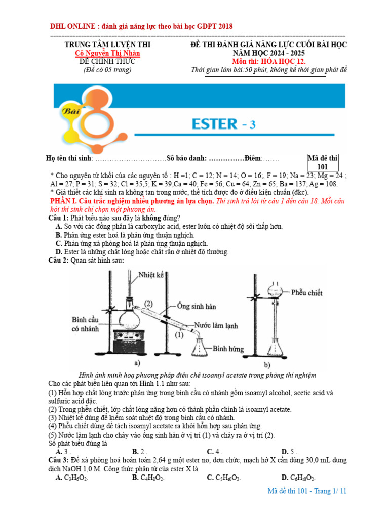 ESTER - ĐỀ 3 | PDF