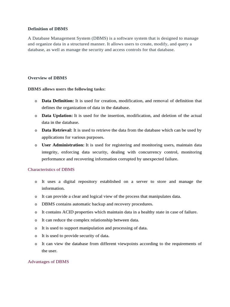 Notes of DBMS | PDF | Databases | Conceptual Model Notes of DBMS | PDF | Databases | Conceptual Model