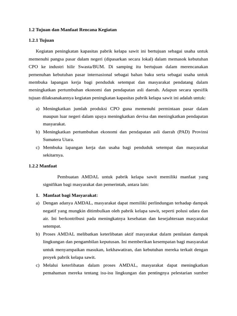 Tujuan Dan Manfaat Amdal | PDF