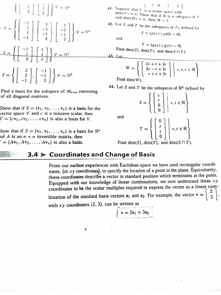 Coordinate and Change of Basis | PDF