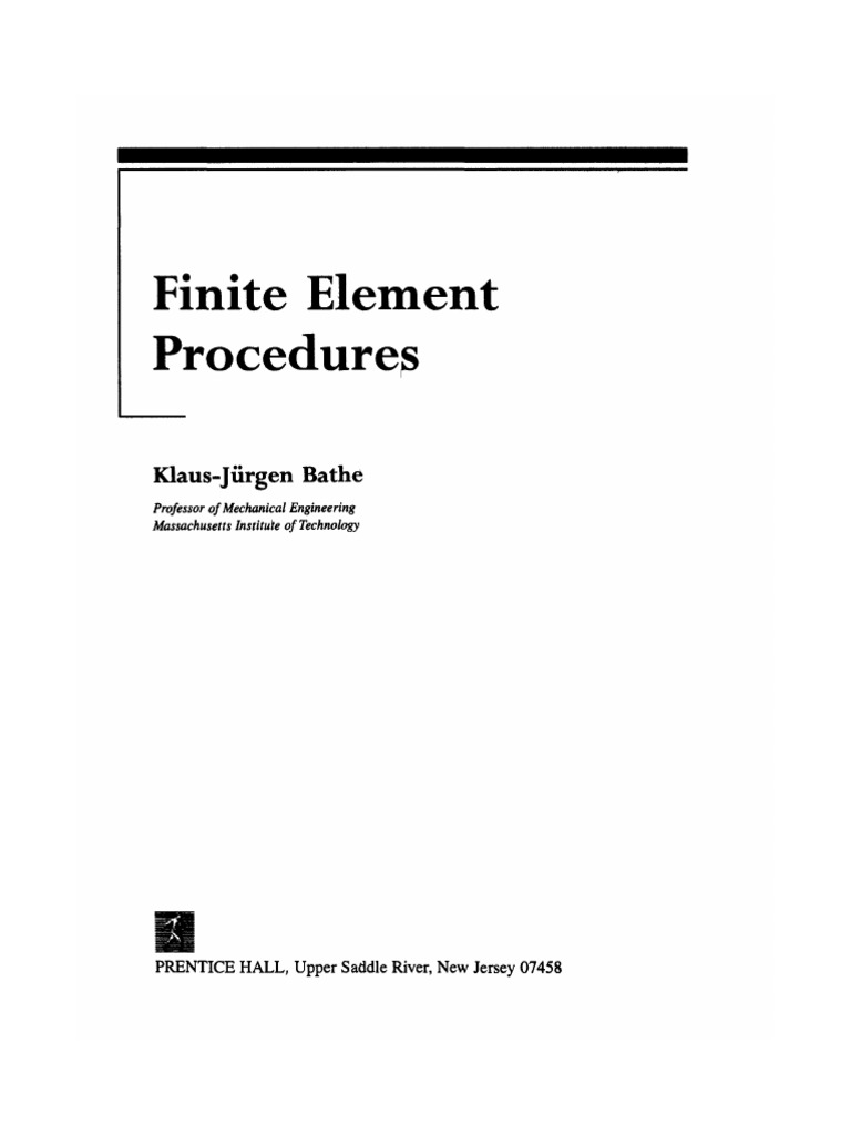 Finite Element Procedures - K.J. Bathe | PDF