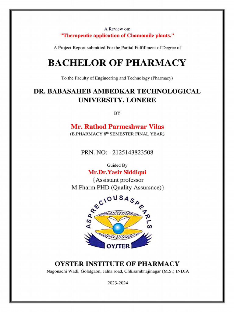 Prem New Chamomile Project | PDF