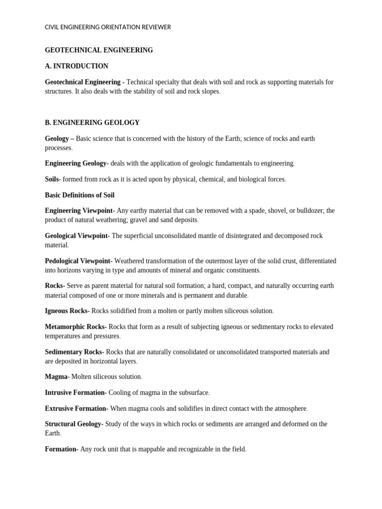 Pointers For CEOR 112 Final Exam | PDF | Deep Foundation | Rock (Geology)